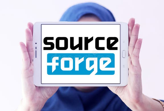 SourceForge website logo editorial photography. Image of offers - 118628752