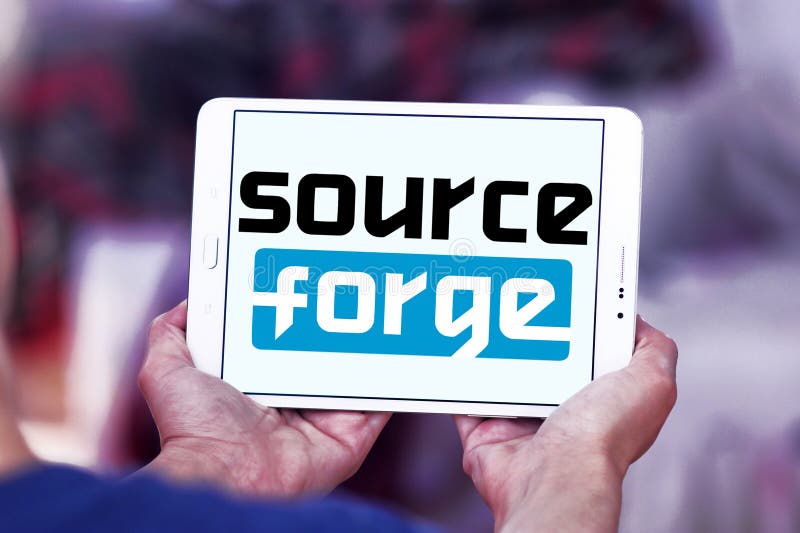 SourceForge website logo editorial stock photo. Image of manage - 118628433