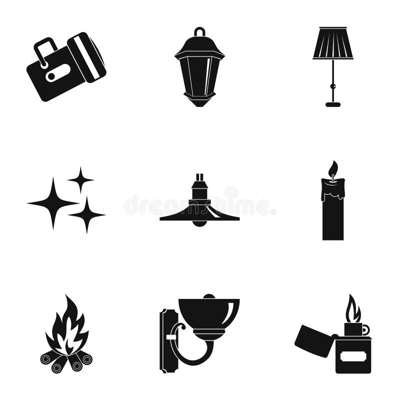 Sources of light stock vector. Illustration of candlestick - 7658484