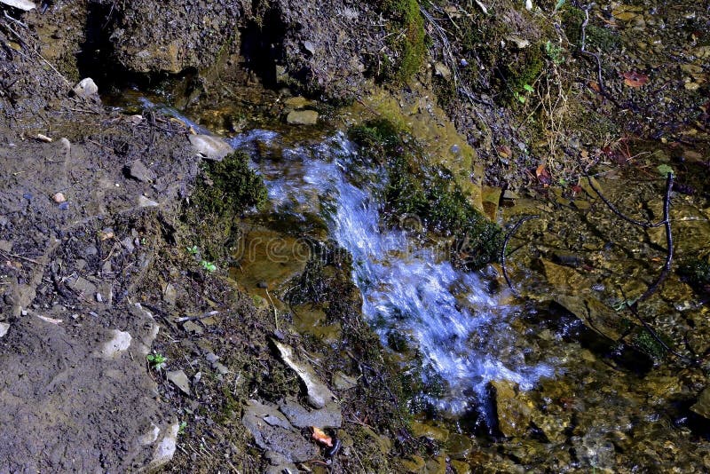Sources of Pure Spring Water of Plakun Waterfall Stock Image - Image of ...