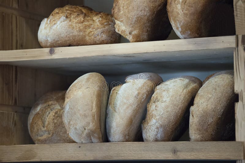 Sourdough Bread. Bakery Bread with Golden Crust Bread Stock Image ...
