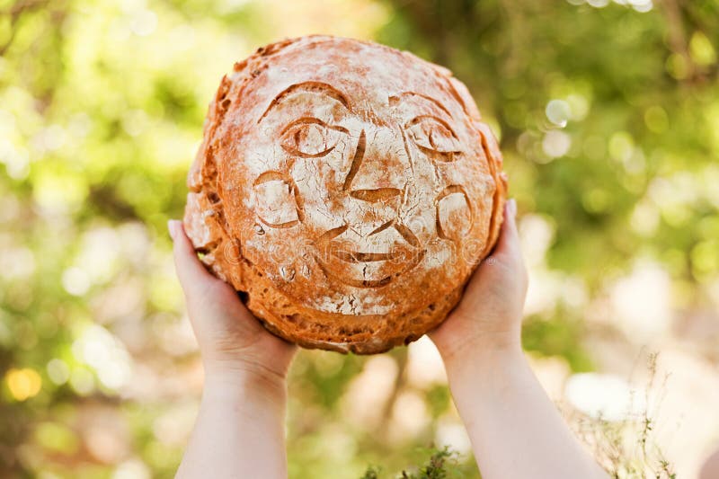 Sourdough Bread with Face Design Stock Image - Image of bake, cuisine ...