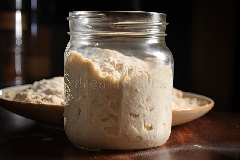 Sourdough Starter, with Intricate and Delicate Texture of the Dough ...