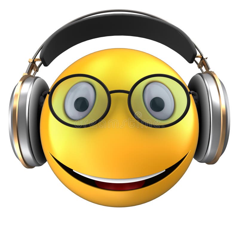 Smiley Avec Des écouteurs Stock Illustrations, Vecteurs, & Clipart ...