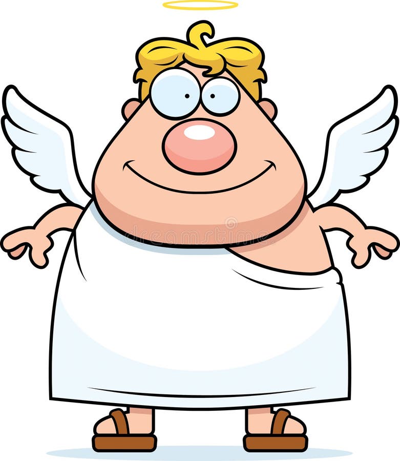 Sourire d'ange illustration de vecteur. Illustration du heureux - 12562682