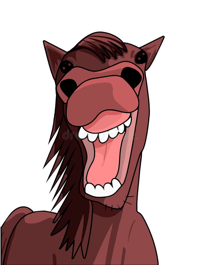 Sourire drôle de cheval illustration de vecteur. Illustration du mignon ...