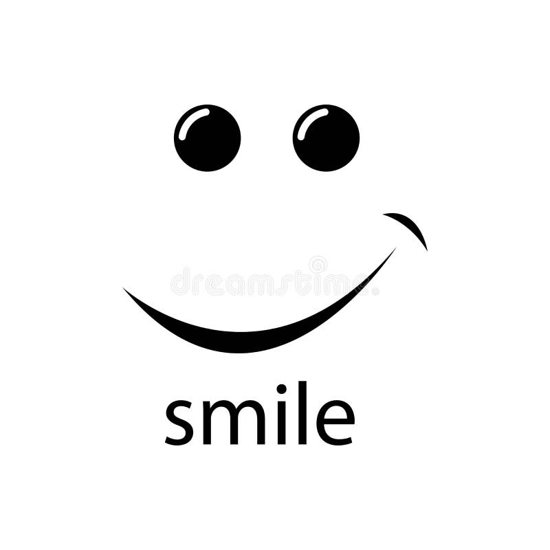Sourire illustration de vecteur. Illustration du calligraphie - 208451030