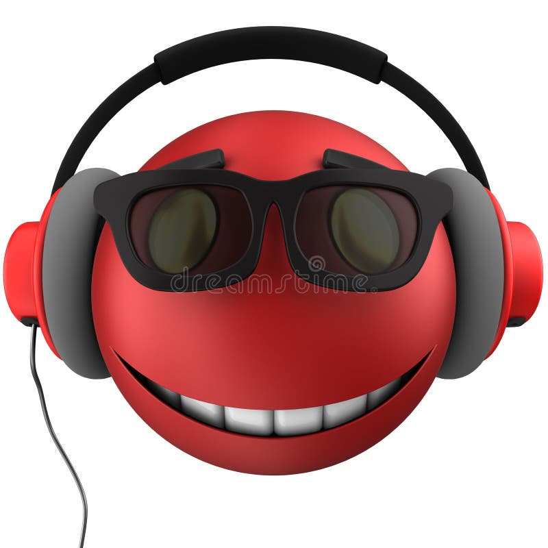 Sourire Rouge De L'émoticône 3d Illustration Stock - Illustration du ...