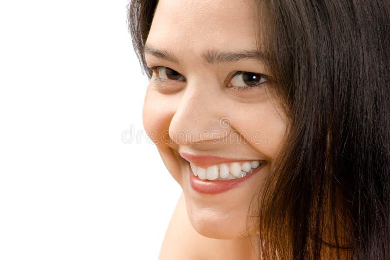 Sourire Timide De Beaux Femmes Indiens Photo stock - Image du beau ...