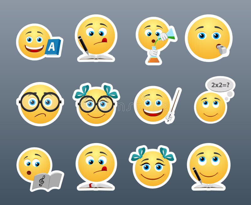 Ensemble D'émoticône D'Emoji De Travail De Professions Des Travaux ...