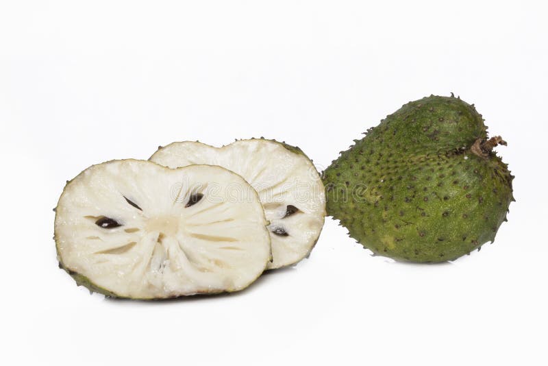 Soursop fruit and cuts stock image. Image of everyday - 14595649