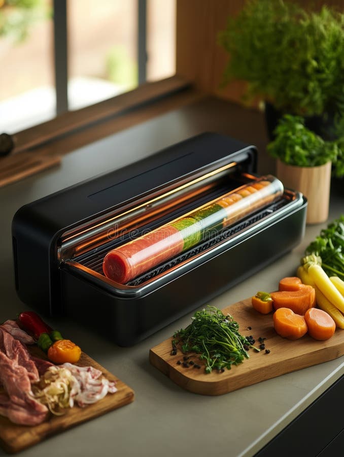 Sous Vide Machine with Fresh Ingredients Prepares Culinary Delights ...