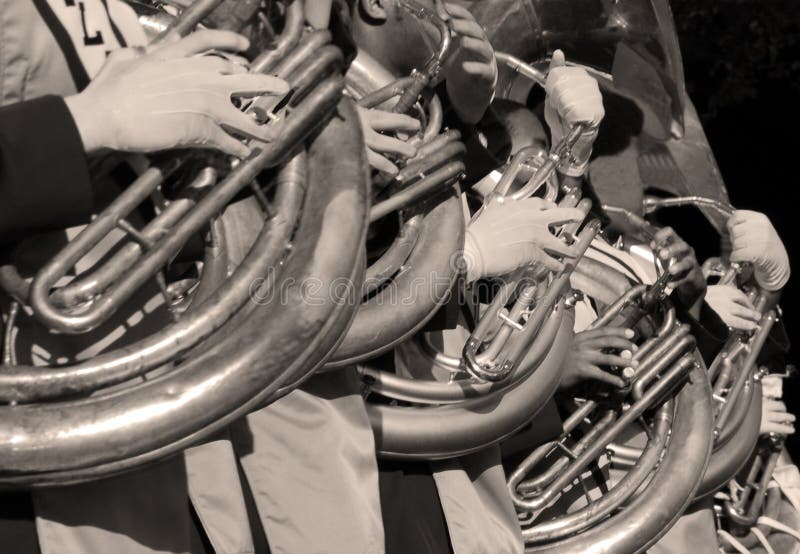 Old and Vintage Sousaphone on Street Stock Photo - Image of golden ...