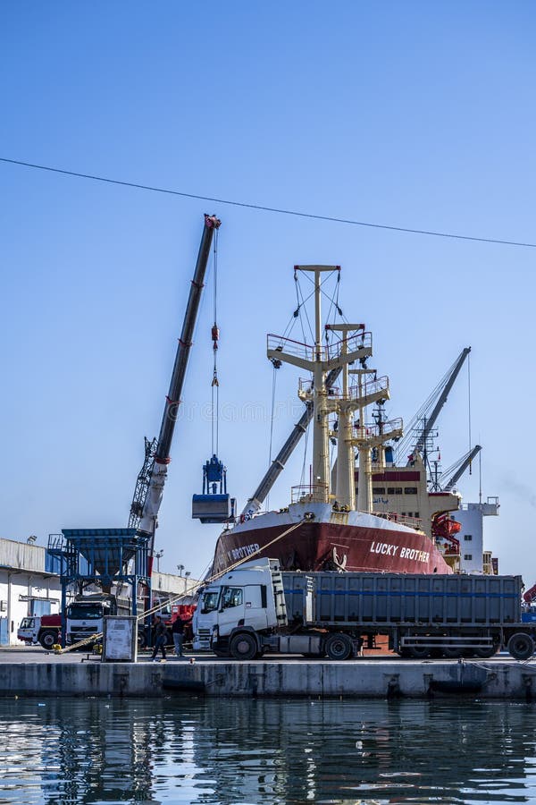 Ship Lucky Sunday in the Port of Gdansk Editorial Stock Image - Image ...