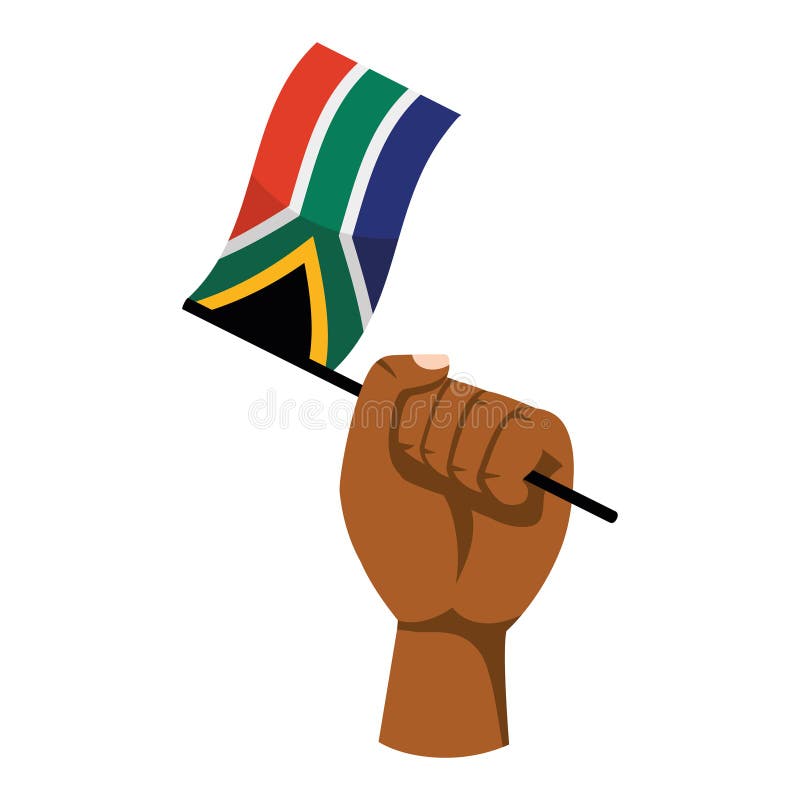 South africa flag in hand stock vector. Illustration of happy - 319047532