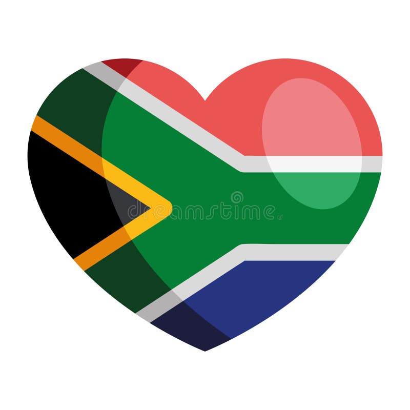 South Africa Heart Flag Stock Illustrations 2 034 South Africa Heart