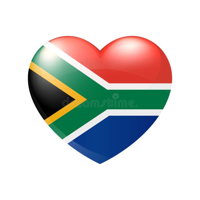 South African Flag Heart Stock Illustrations 1 082 South African Flag
