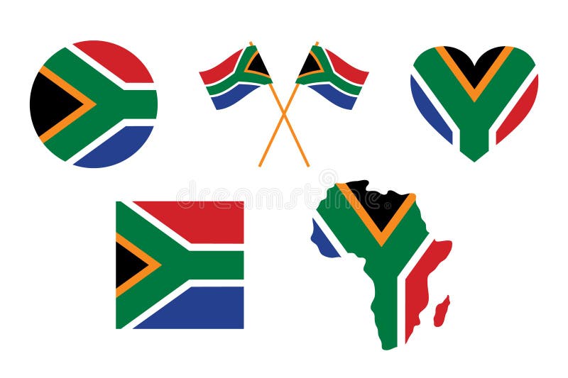 South African Flag Heart Stock Illustrations 1 032 South African Flag