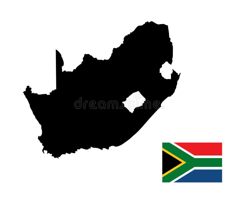 South Africa Map Silhouette and Flag. Stock Illustration - Illustration ... South Africa Map Silhouette and Flag. Stock Illustration - Illustration ...