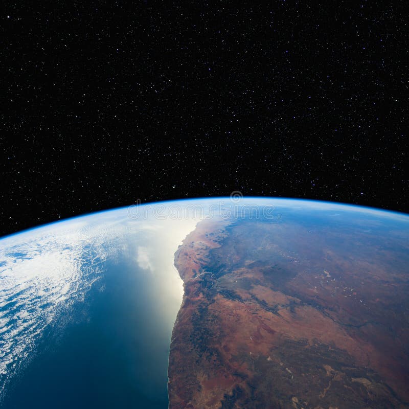 South Africa and Namibia from Space Stock Image - Image of south, nasa ...