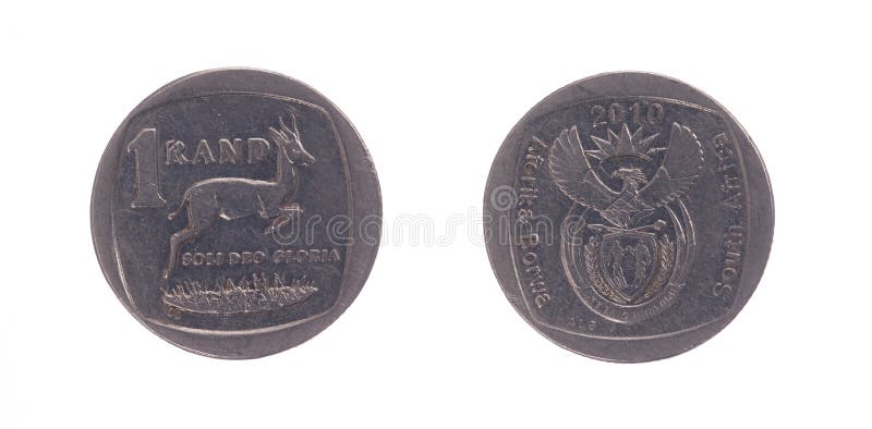 South Africa One Rand Coin stock image. Image of market - 41918529