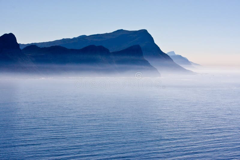 South African Coastline in Blue Stock Photo - Image of scenery, shore ...