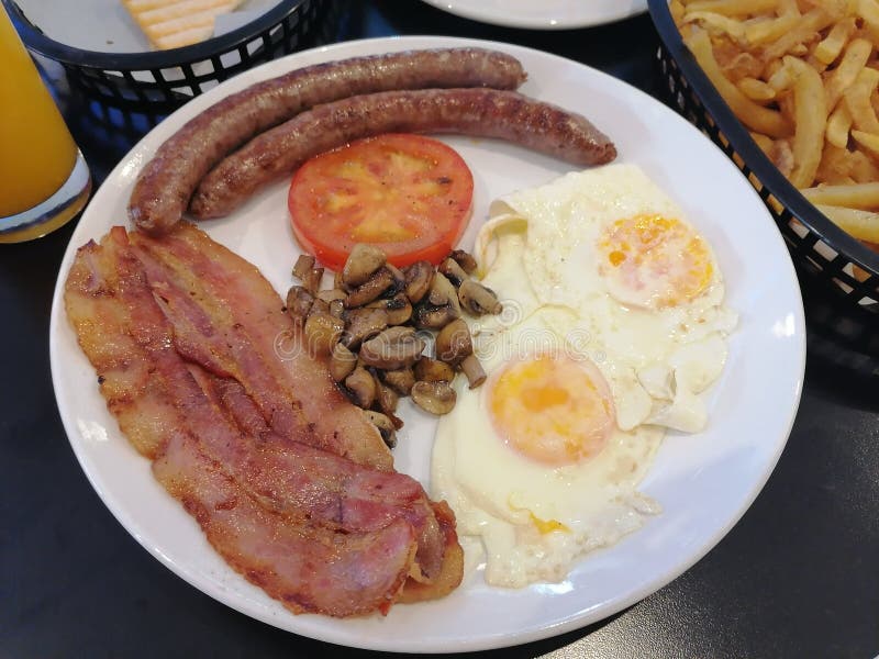 South African English Breakfast Stock Photo - Image of meat, lunch ...
