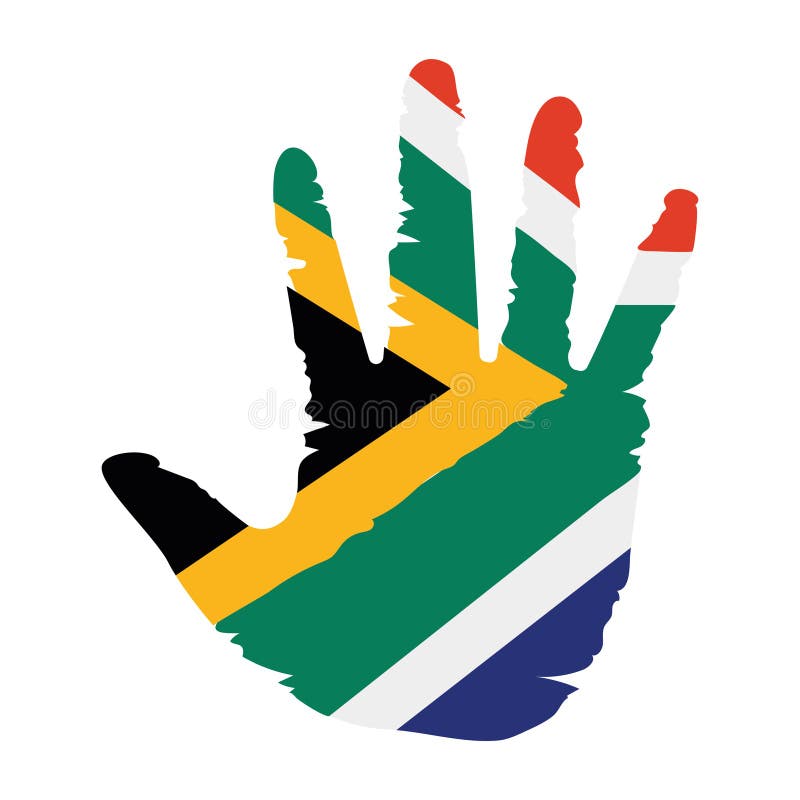 South African Flag Hand Stock Illustrations – 606 South African Flag ...