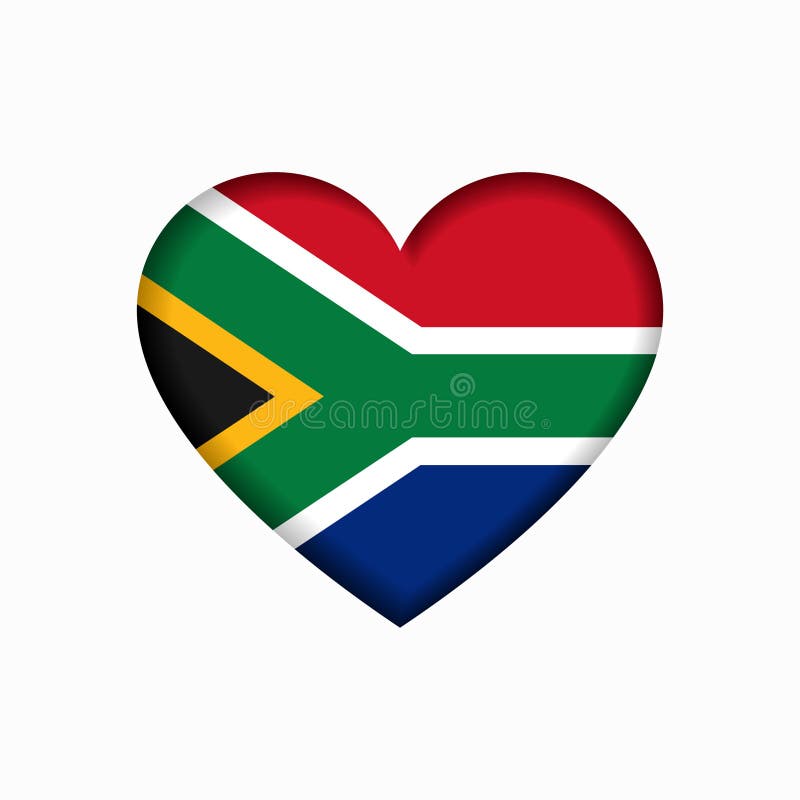 South African Flag Heart Stock Illustrations 1 094 South African Flag