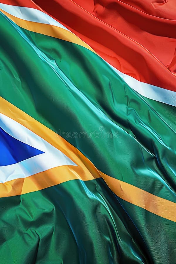 South African flag waving stock photo. Image of patriotism - 375440320