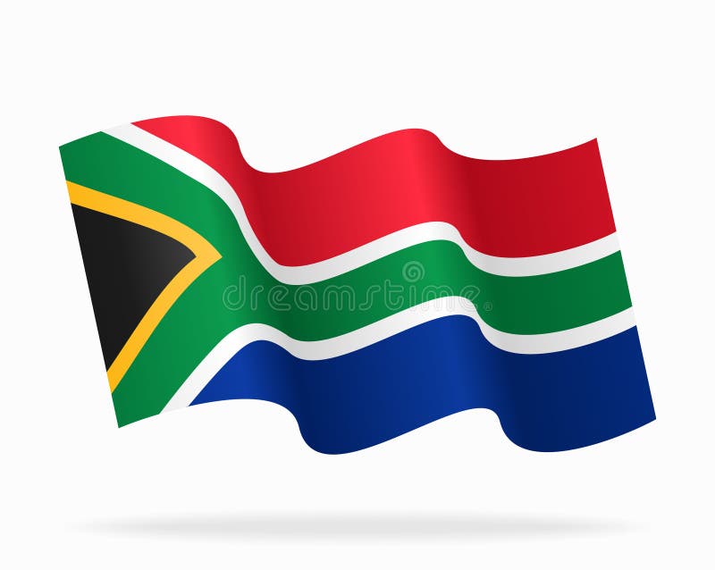 South African Flag Wavy Background Layout. Vector Illustration. Stock ...