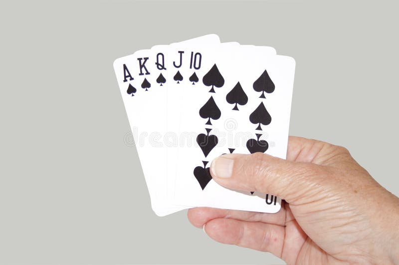 Ace of spades in hand stock photo. Image of love, betting - 12873408