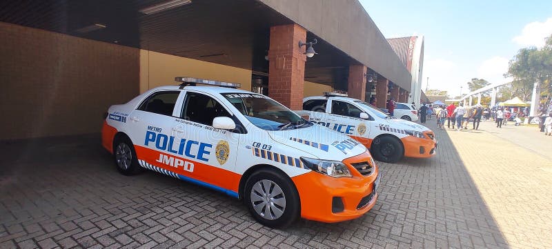 South African JMPD Police Car Editorial Photo - Image of police, orange ...