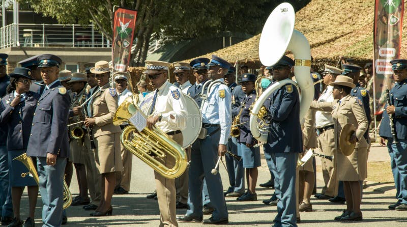 South African Police Services Band Preparing for the Parade Editorial ...