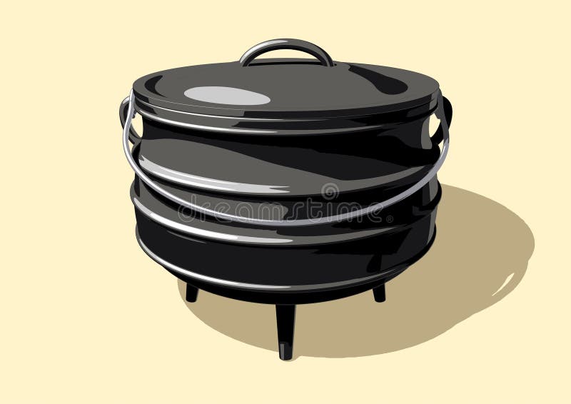 Black African Pot Stock Illustrations – 451 Black African Pot Stock ...