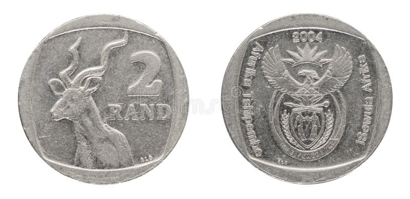 2 South African Rand - ZAR editorial stock image. Image of gratuity ...