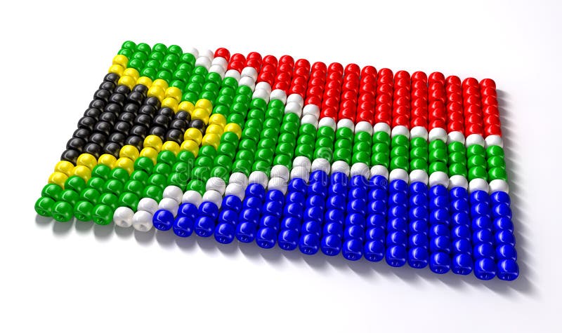 South African Zulu Bead Flag Stock Illustration - Illustration of ...