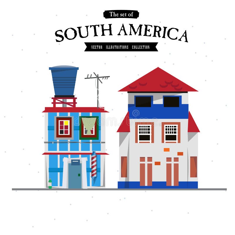 South America House Style - Stock Illustration - Illustration of boca ...