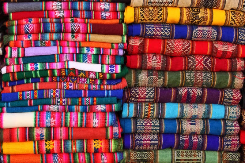 South American Traditional Fabrics Stock Image - Image of bolivia ...