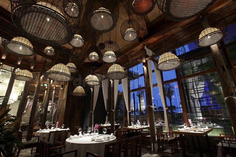 South Asia Style Features Renovated Restaurant Stock Photo - Image of ...