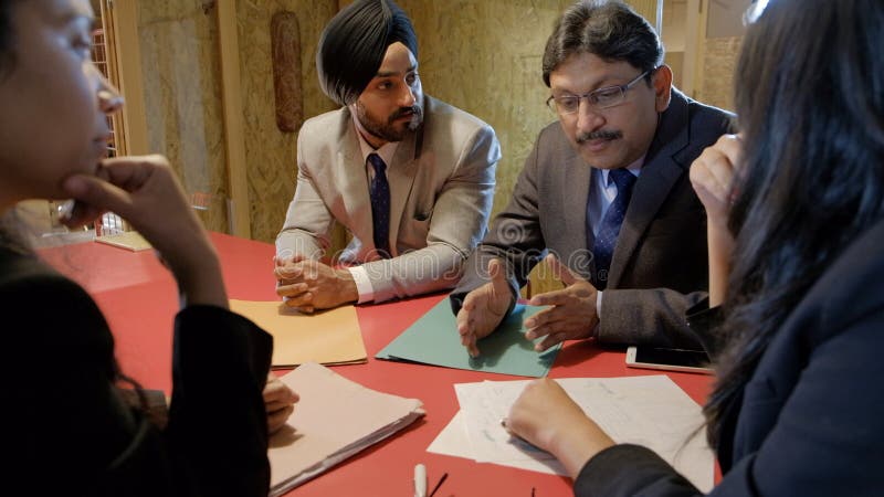 South Asian Partners from India Having a Team Meeting Stock Image ...
