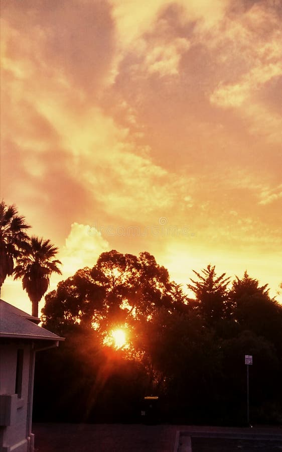 South Australian Adelaide Sun Set Stock Image - Image of australia ...