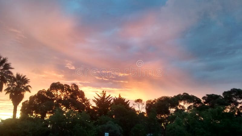 South Australian Adelaide Sun Set Stock Image - Image of australia ...