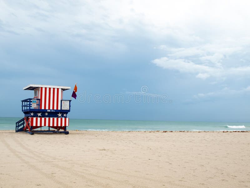 South Beach Lifeguard Stand Stock Image - Image of stand, florida: 21181207