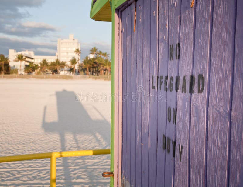 South beach - No Lifeguard editorial image. Image of framing - 23188765