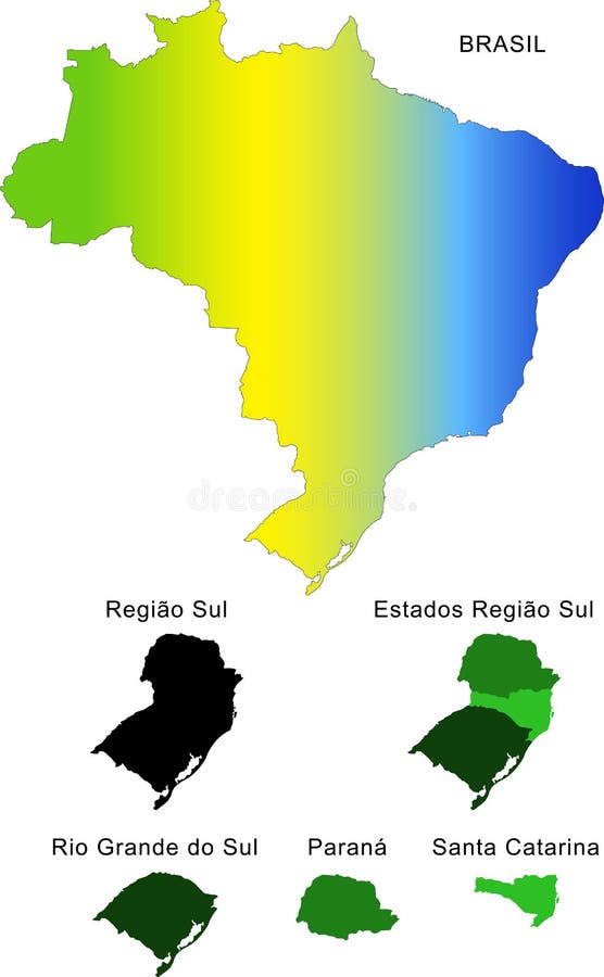 South Brazilian region stock vector. Illustration of website - 12539451