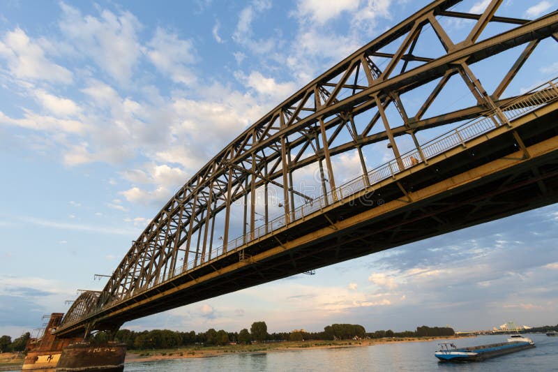 The South Bridge in Cologne, an Arched Iron Bridge Crosses the Rhine ...
