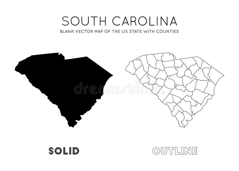 South Carolina map. stock vector. Illustration of design - 158223583