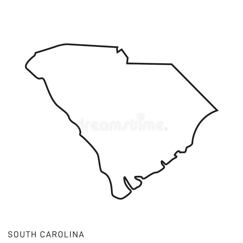 South Carolina Outline Map Stock Illustrations – 1,868 South Carolina ...