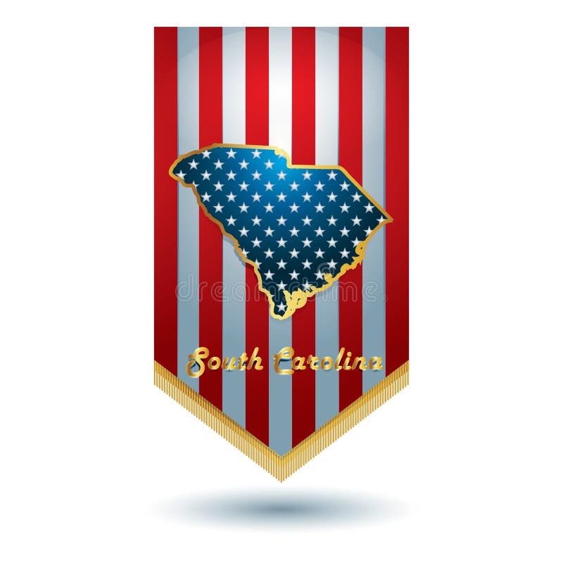 South Carolina State Banner. Vector Illustration Decorative Design ...